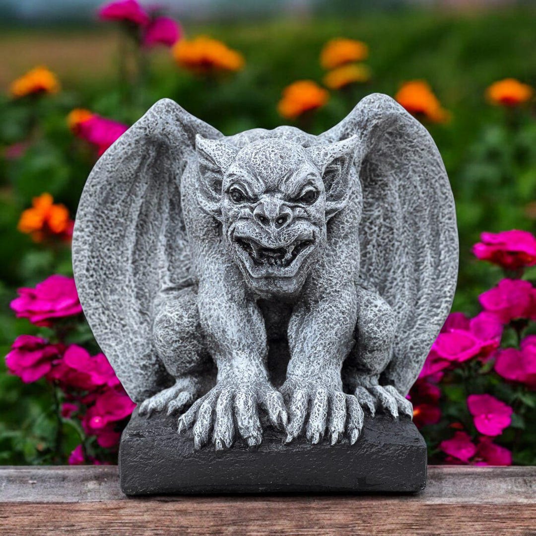 Concrete Gargoyle Statue Stone Gothic Figurine Outdoor Guardian ...