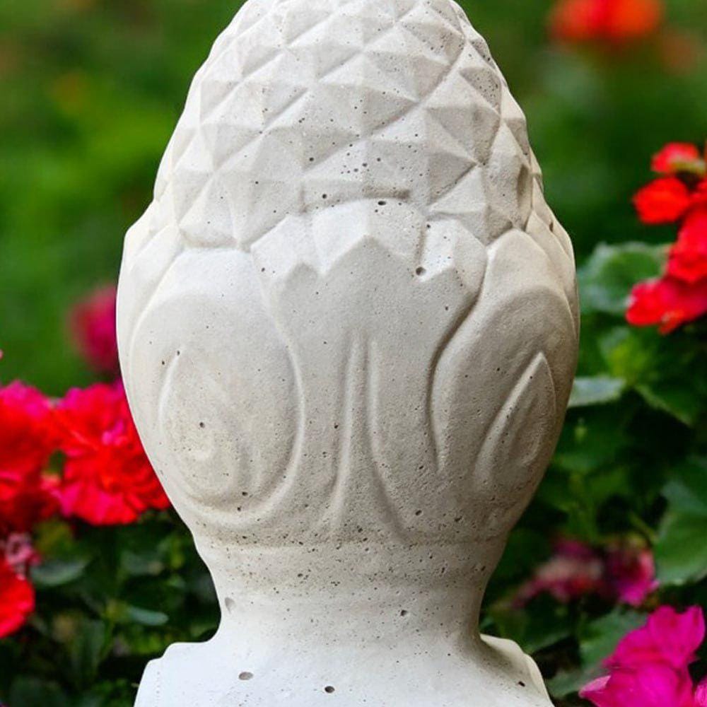 Concrete Pineapple Finial Statue Stone Pine Cone Ornament Cement Garden ...