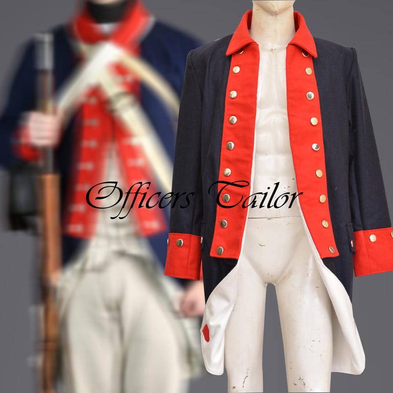 Continental Army Wool Coat: 1770s American Revolutionary War Uniform - Etsy