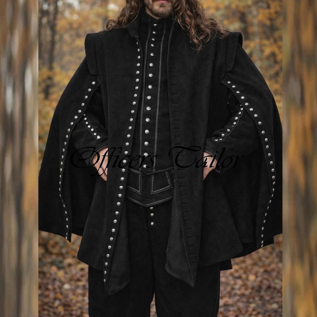 Musketeer Fashion Cassock 17th Century Costume Cloak for Historical ...