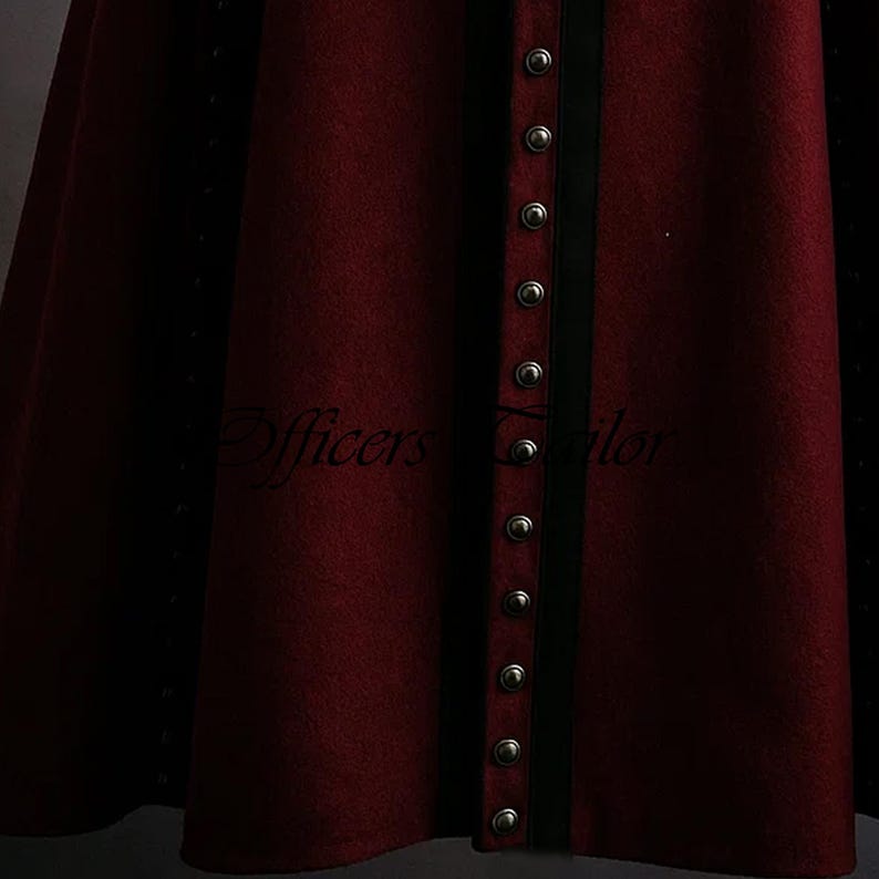 Musketeer Cloak Maroon Wool : Historical Fashion, Renaissance Costume ...