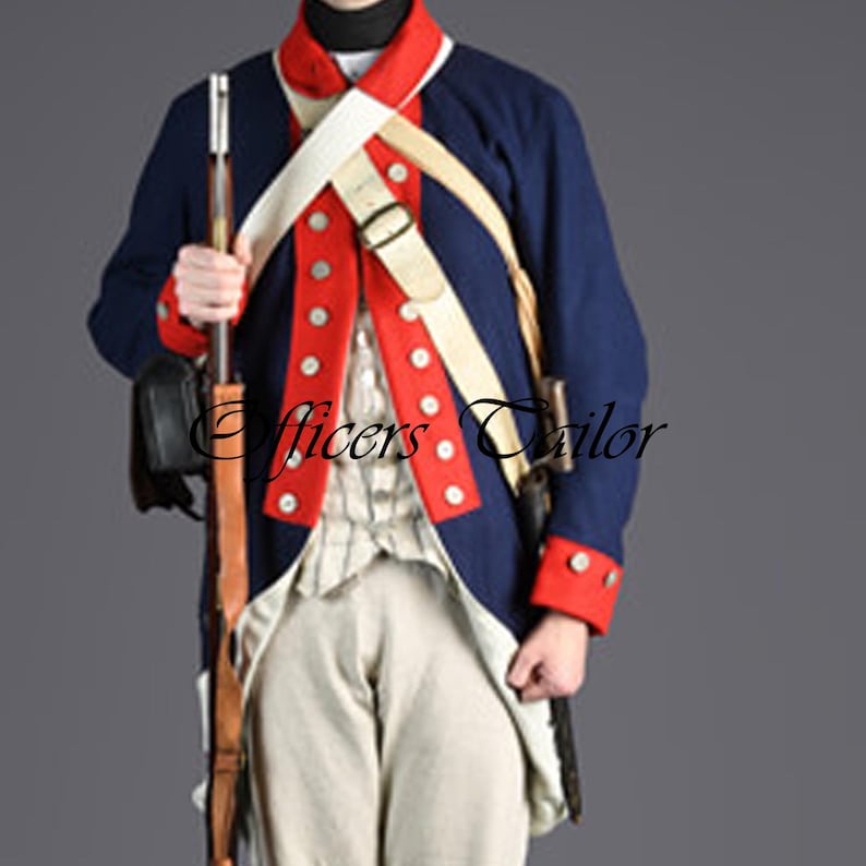 Continental Army Wool Coat: 1770s American Revolutionary War Uniform - Etsy