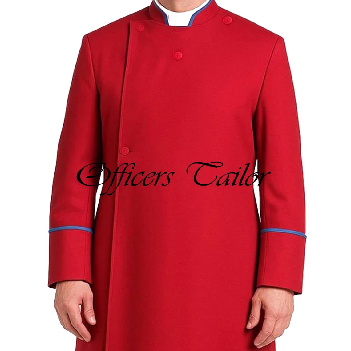 Anglican Bishop Cassock: Catholic Vestment Attire Red Wool Clergy Robe ...