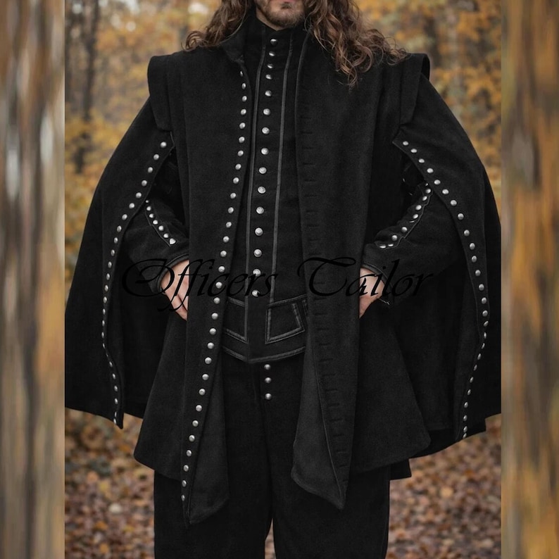 Musketeer Fashion Cassock 17th Century Costume Cloak for Historical ...