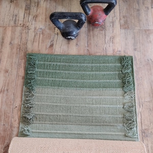 Organic Handmade Cotton Yoga Mat-ecofriendly Yoga Mat, Handwoven, Anti ...