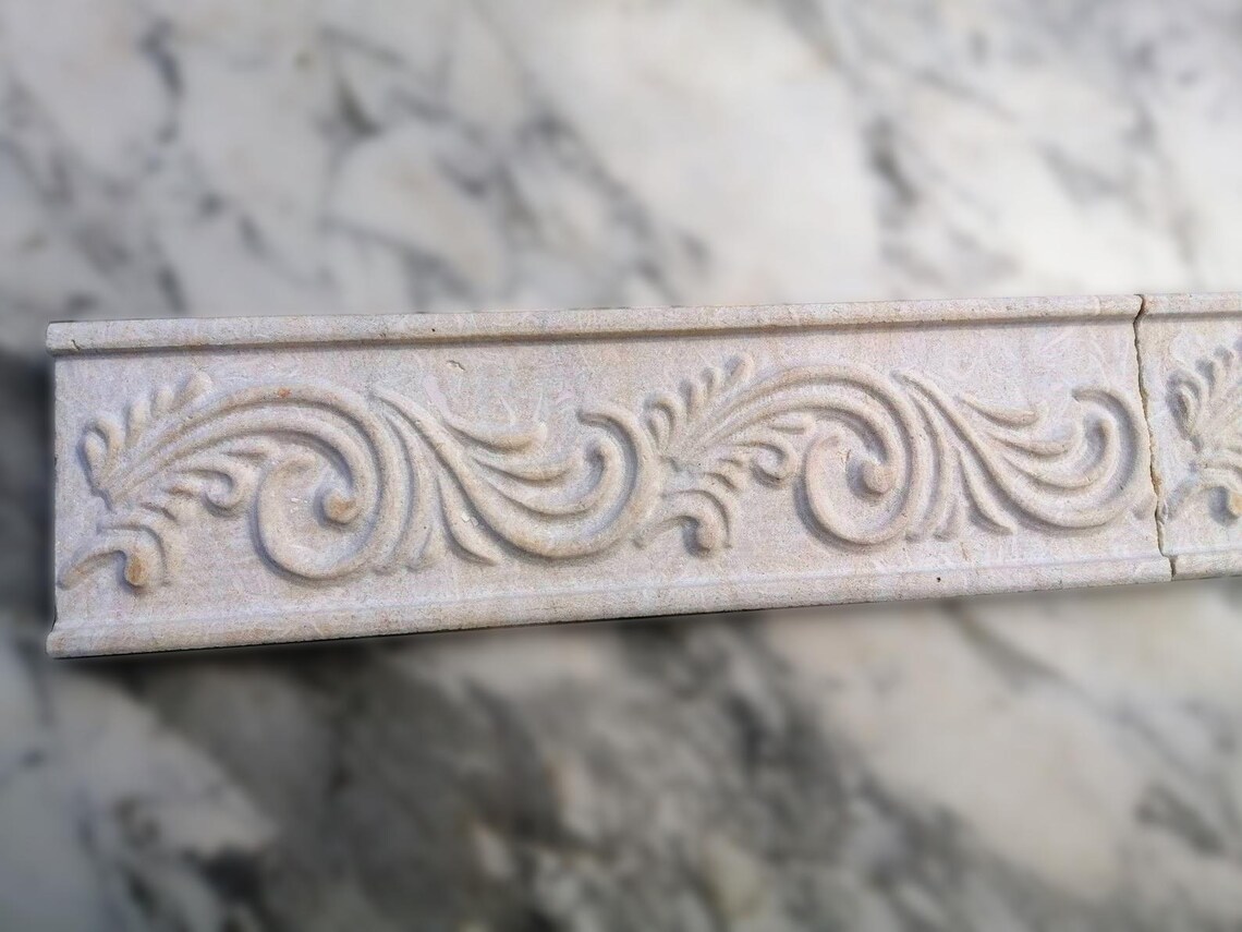 SET of 10 Stone Marble Beige Wall Border. Home Indoor Outdoor Wall ...