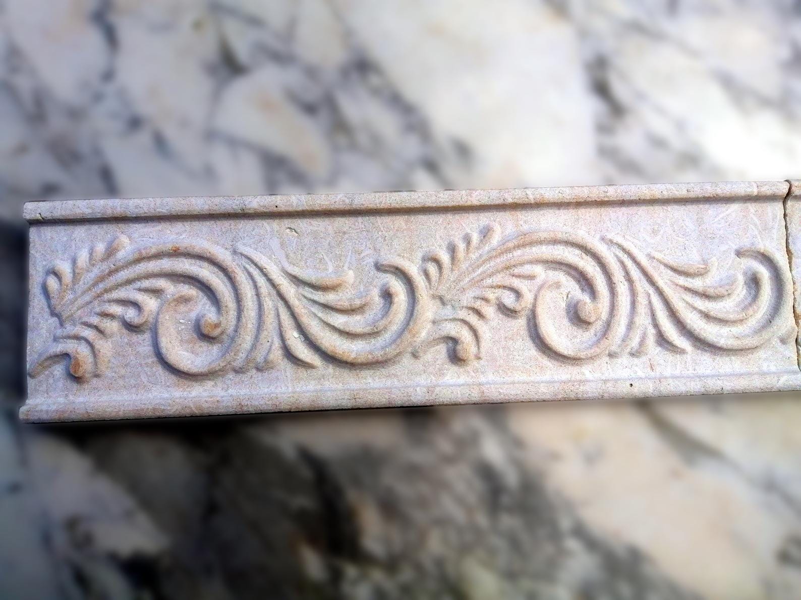 SET of 10 Stone Marble Beige Wall Border. Home Indoor Outdoor Wall ...