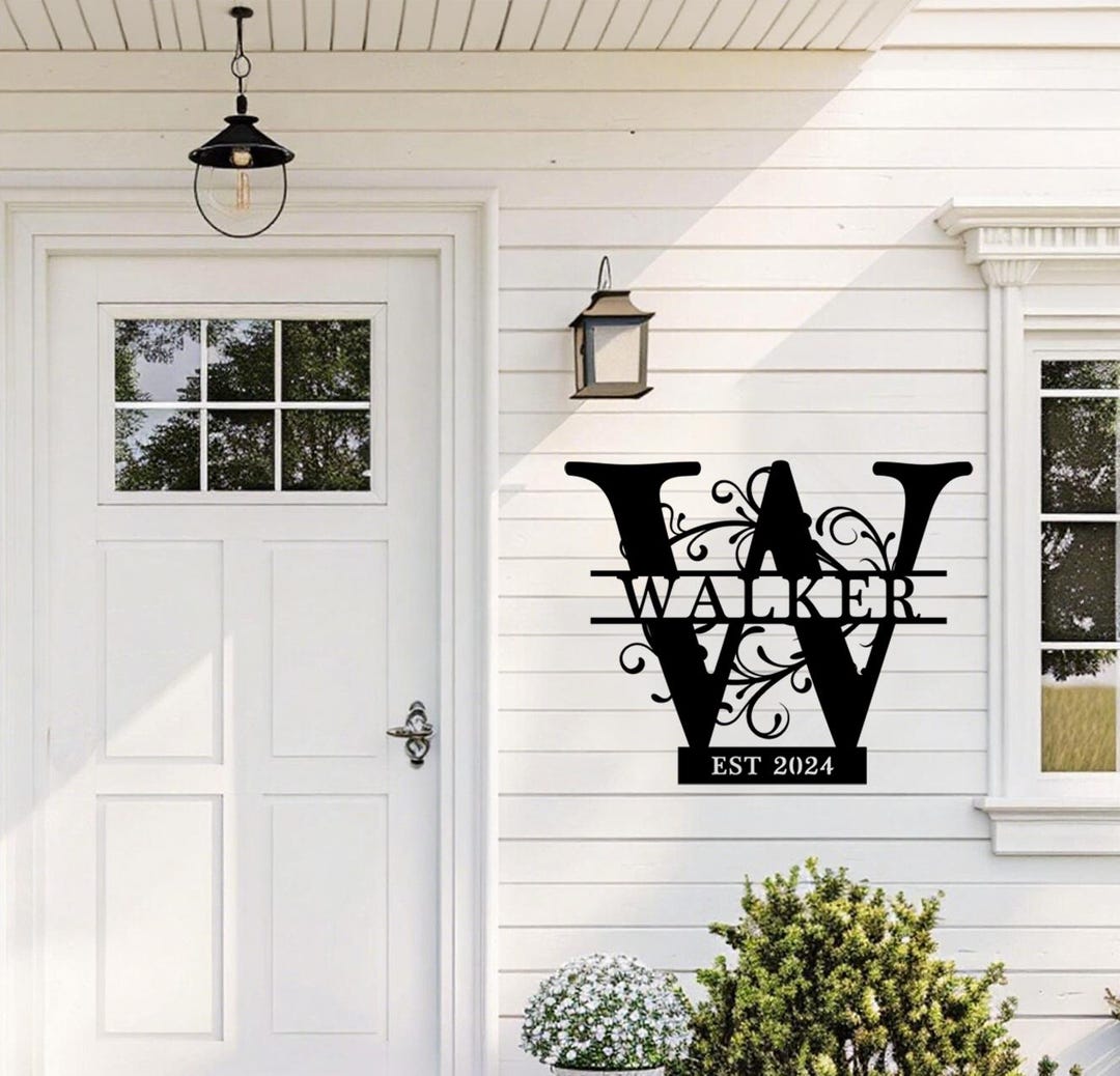 Custom Last Name Metal Sign,personalized Metal Monogram Sign,family ...