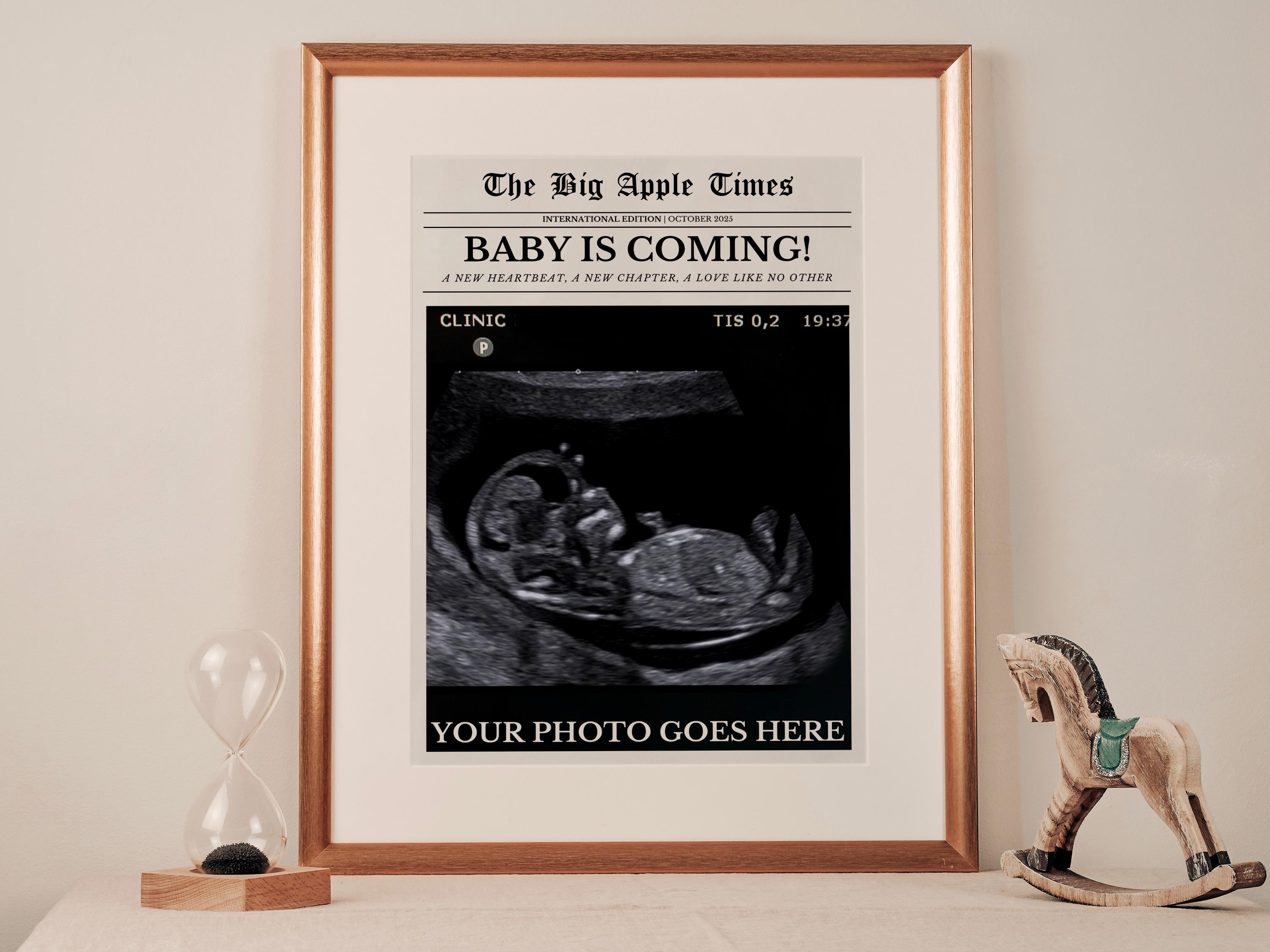 Custom Newspaper Headline Personalized Gift Baby Announcement ...