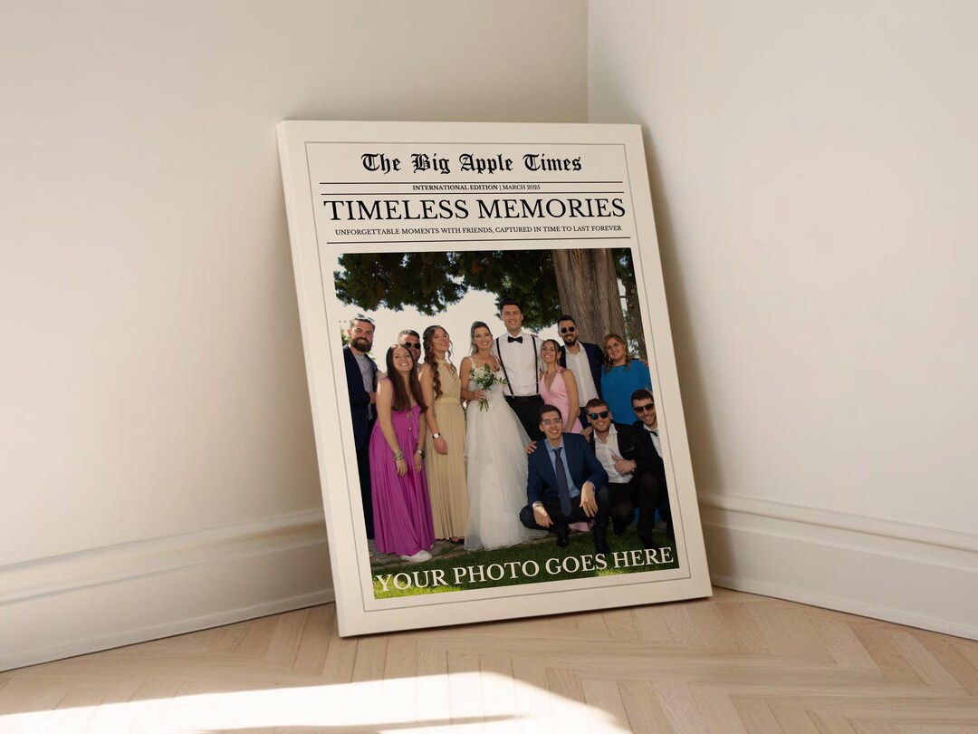 Custom Newspaper Headline Personalized Gift Friends Anniversary ...