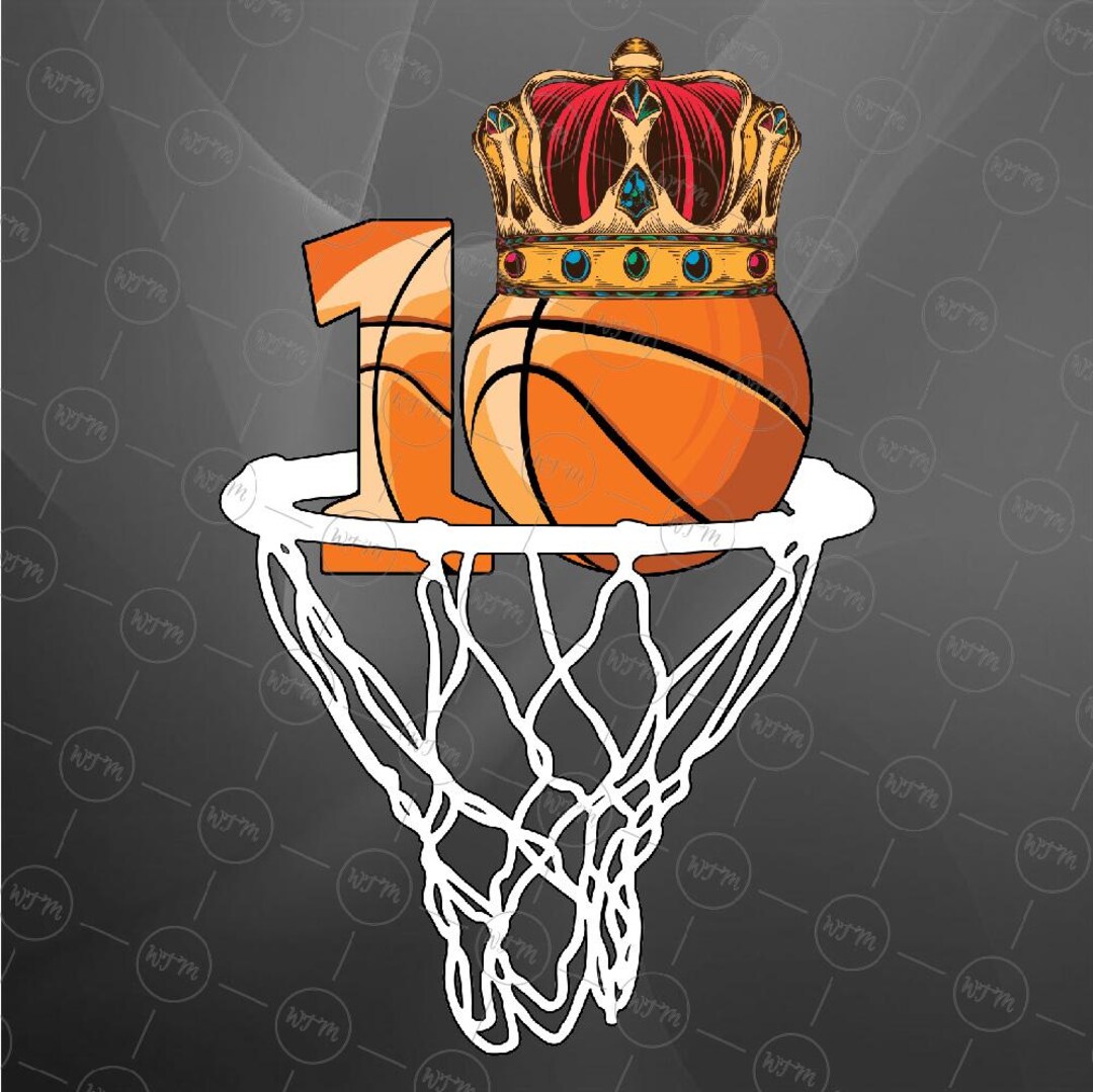 Custom Basketball 10th Birthday SVG, Ten Year Old Sports SVG, Crown ...