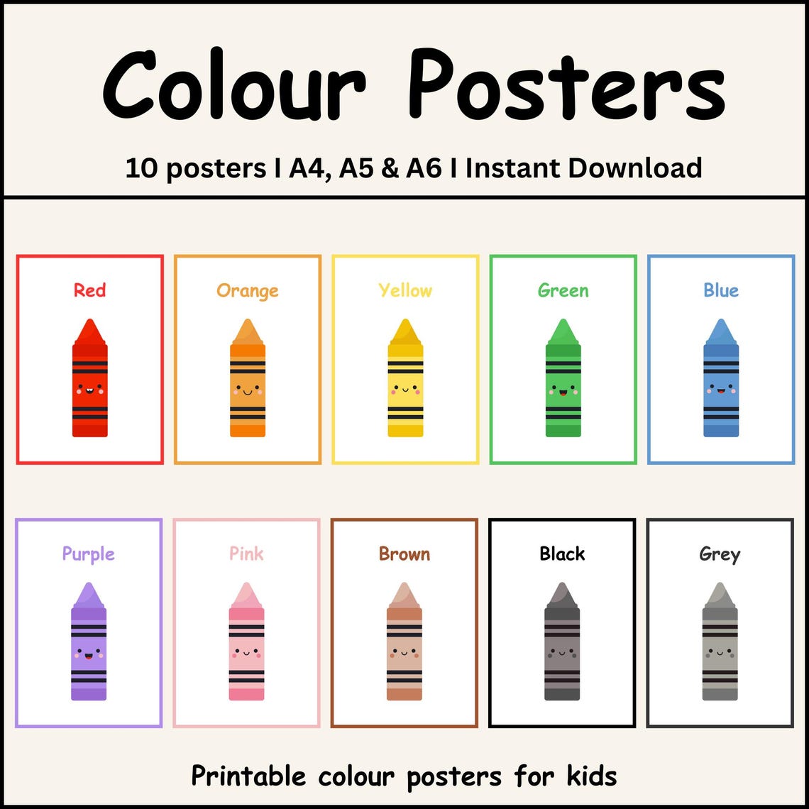 Printable Colour Posters | Classroom Decor | Preschool & Kindergarten ...