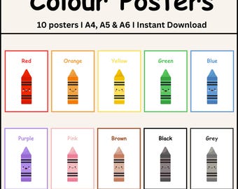 Printable Colour Posters | Classroom Decor | Preschool & Kindergarten ...