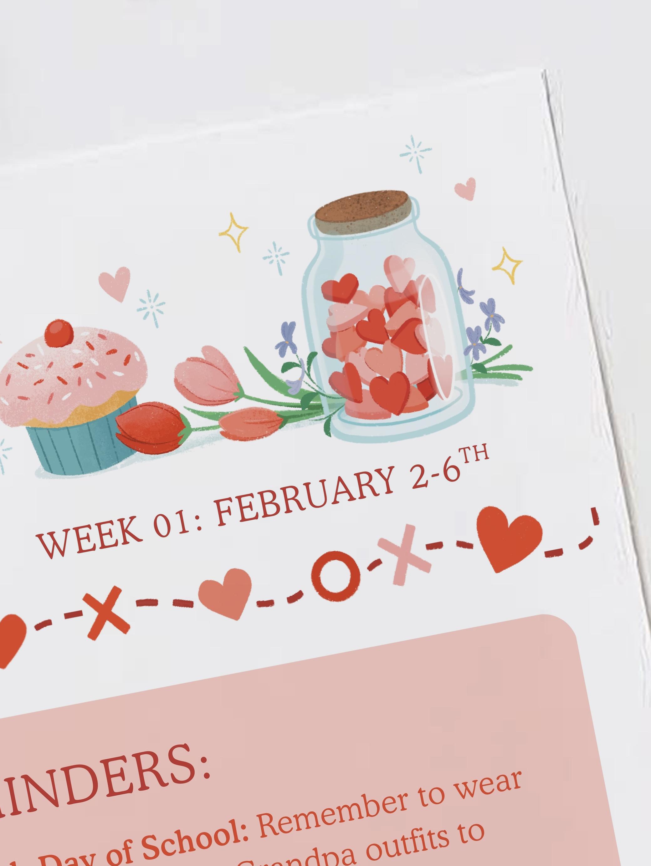 Classroom February Monthly Newsletter Canva Template | Editable Teacher ...