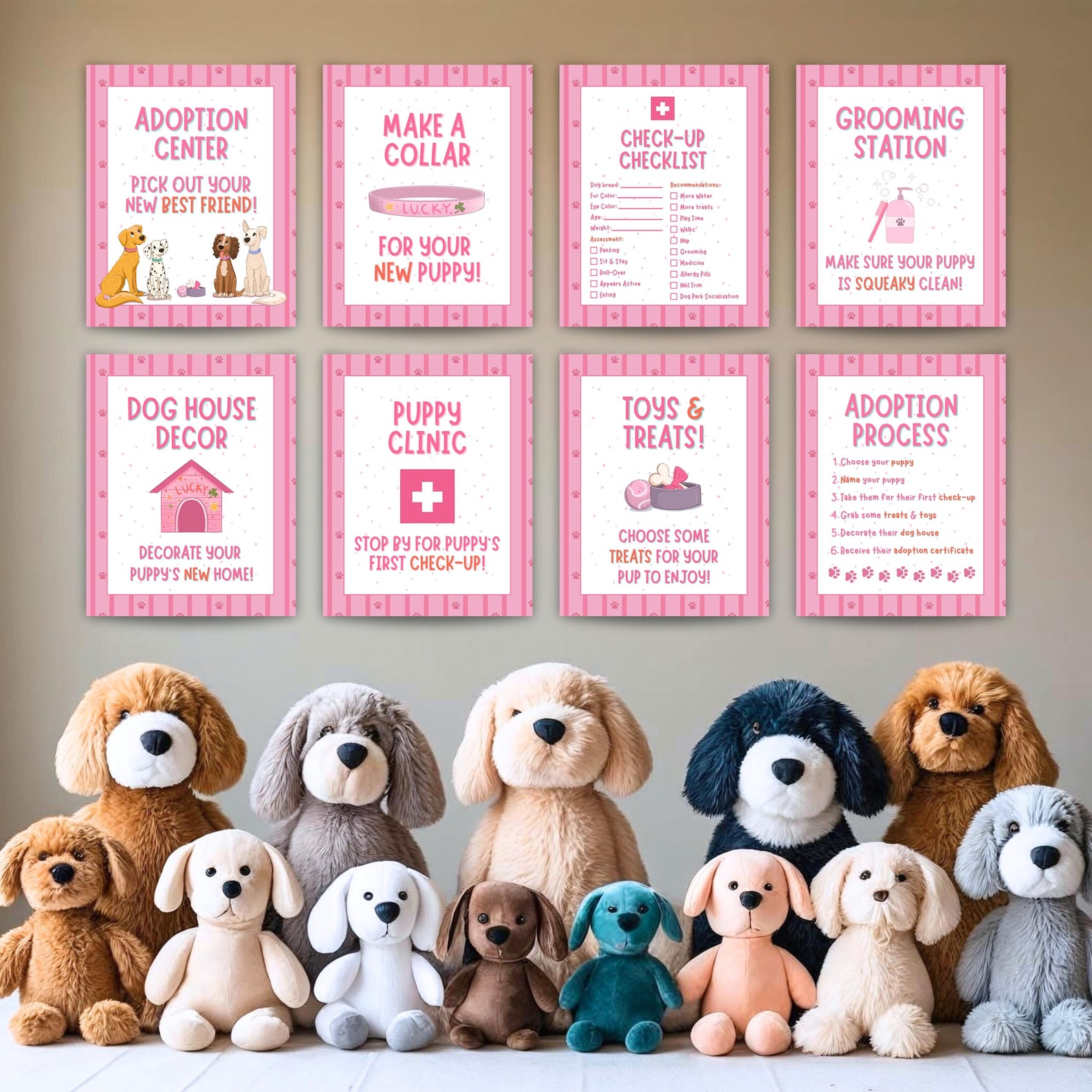 Puppy Adoption Party Bundle Dog Party Decor Editable Invitation Station ...