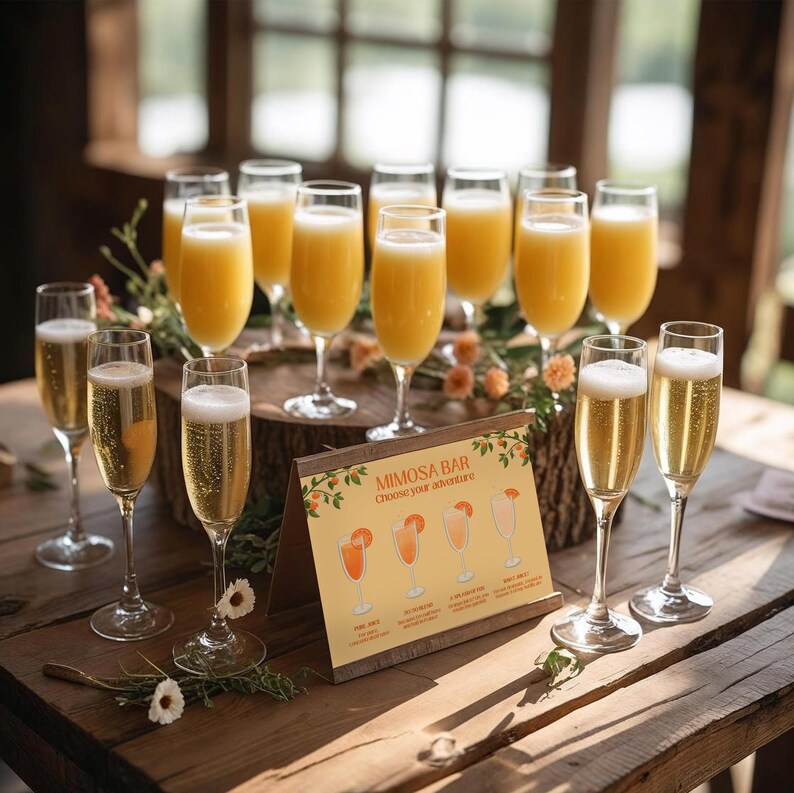 Mimosa Bar Sign | Mimosa Ratio Sign | Printable Sign | Garden Party ...