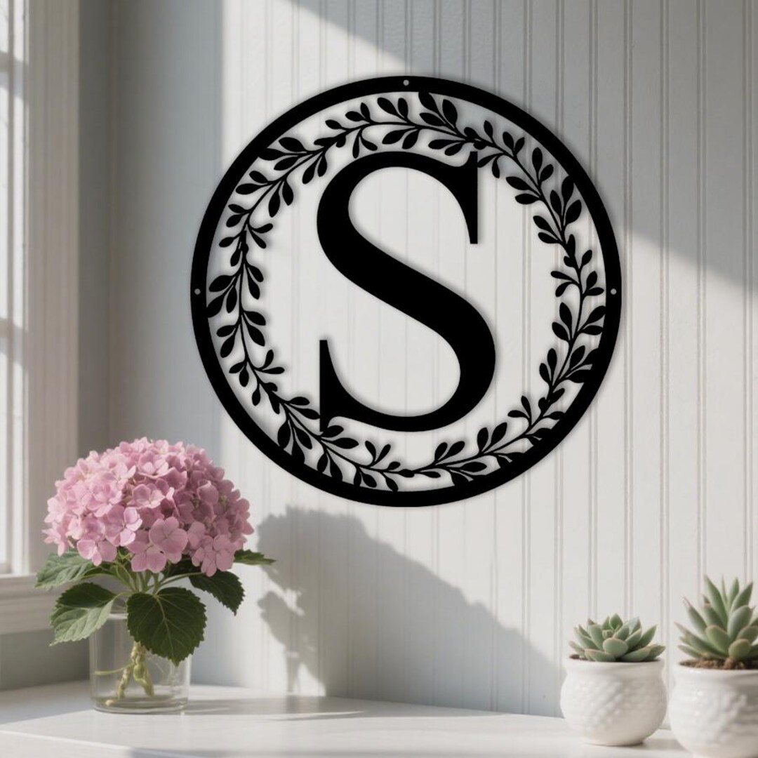 Handmade Iron Monogram Sign: Personalized Family Name Metal Decor - Etsy