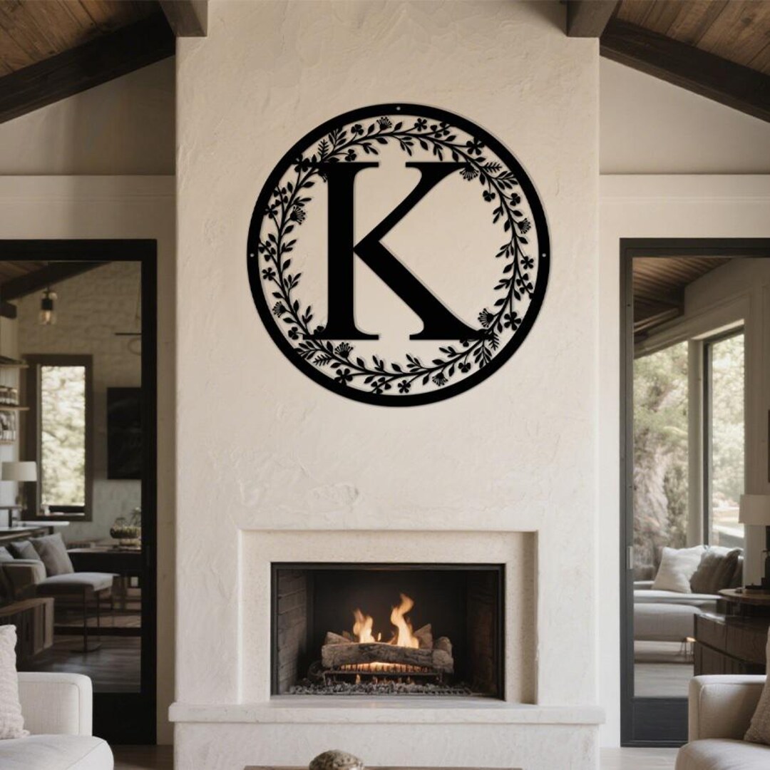Personalized Metal Last Name Sign: Monogram Wall Decor - Etsy