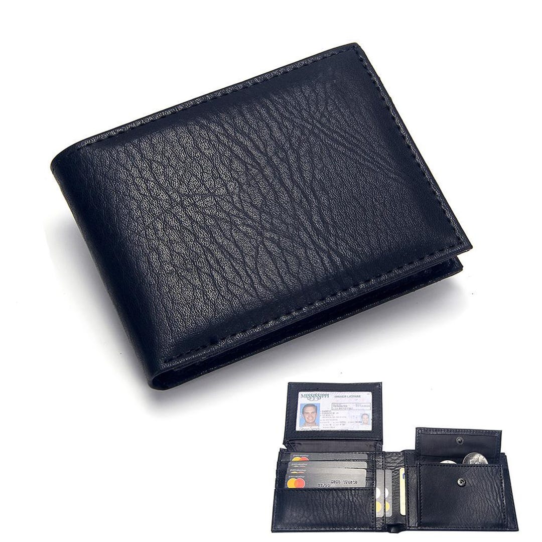 Luxury Solid Slim Leather Wallet for Men-funkytradition - Etsy