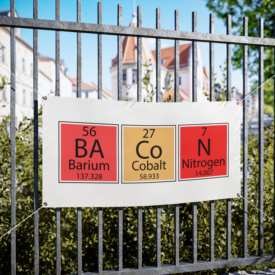 Periodic Table Vinyl Banner, Science Decor, Chemistry Party Decoration ...