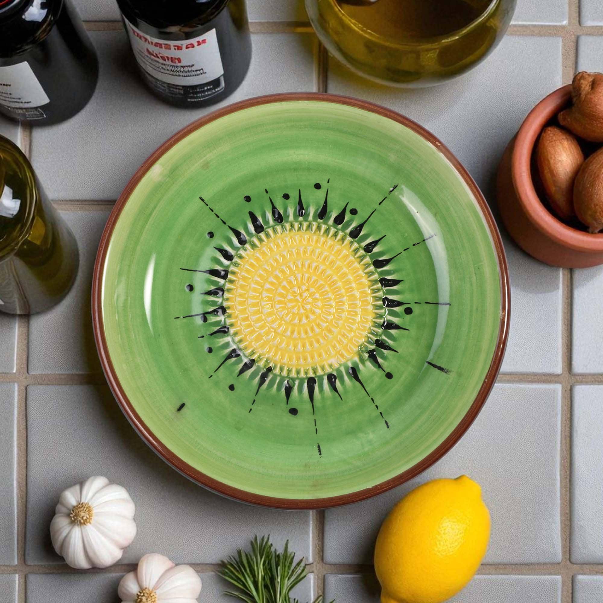 Handmade Ceramic Garlic Grater Bowl: Kiwi Design Kitchen Tool - Etsy