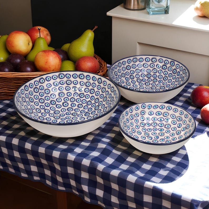 Ceramic Serving Bowl, Decorative Turkish Ceramic Bowl, Salad Bowl ...