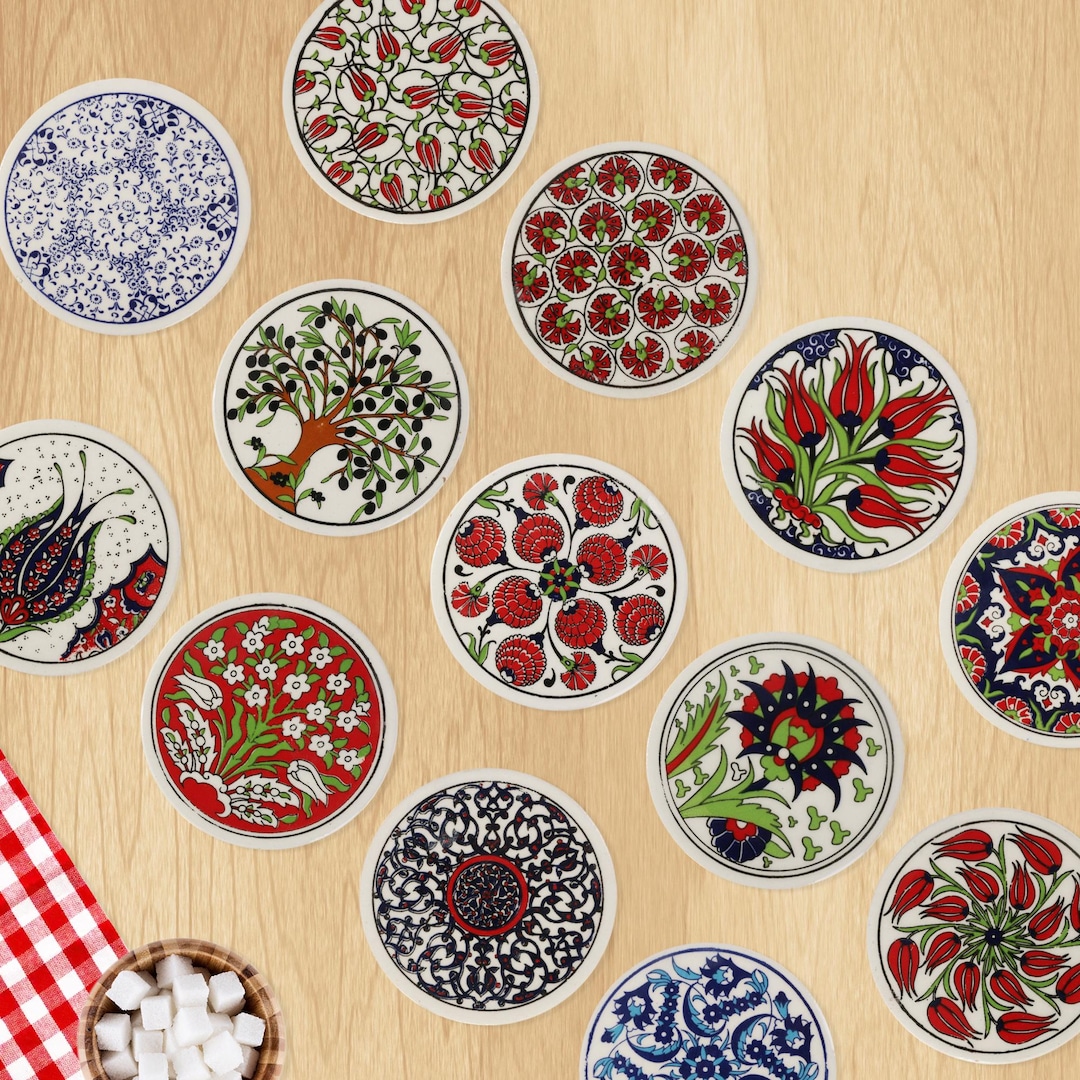 Handmade Ceramic Coasters, 4