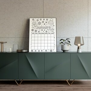 Kids Coloring Calendar 2025 • Printable Monthly Calendar for Children ...