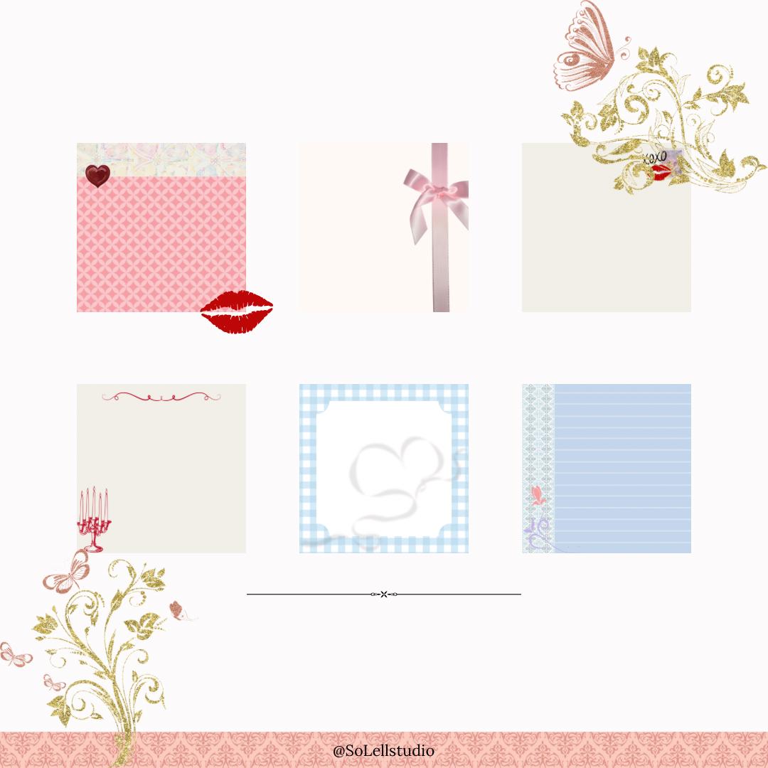 Vintage Coquette Notepad | Feminine Digital Stationery | Pink Lace Memo ...