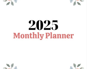 2025 Monthly Digital Planner - Etsy