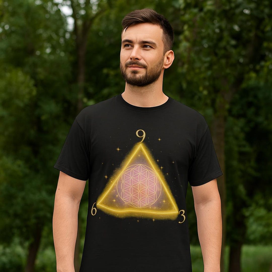 Tesla Triangle Shirt, Sacred Geometry Tee, 369 Manifestation Design ...