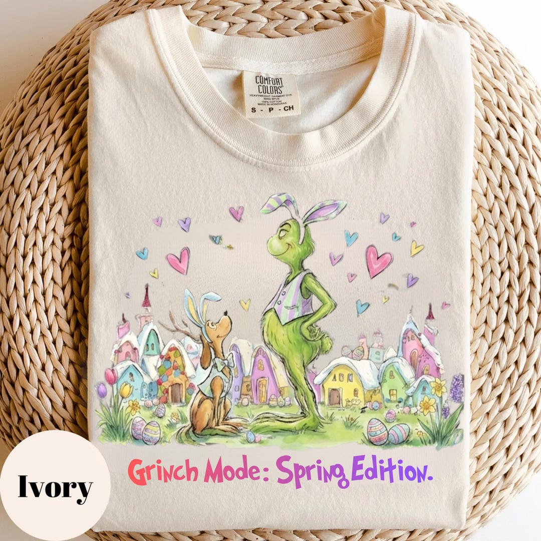 Easter Grinch Bunny Comfort Colors® Shirt, Cute Grinch & Max Easter ...