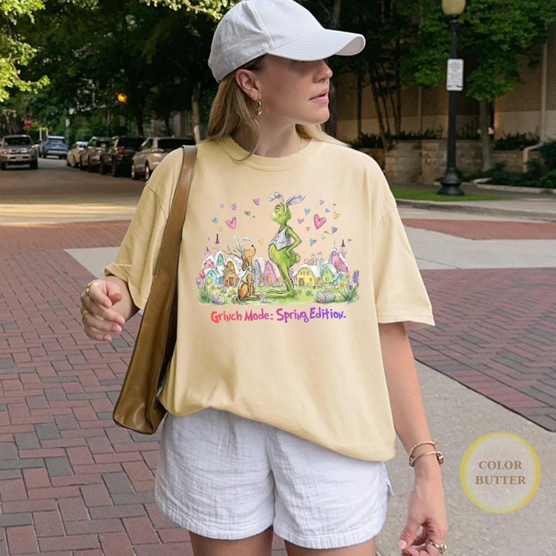 Easter Grinch Bunny Comfort Colors® Shirt, Cute Grinch & Max Easter ...