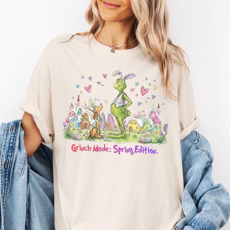Easter Grinch Bunny Comfort Colors® Shirt, Cute Grinch & Max Easter ...