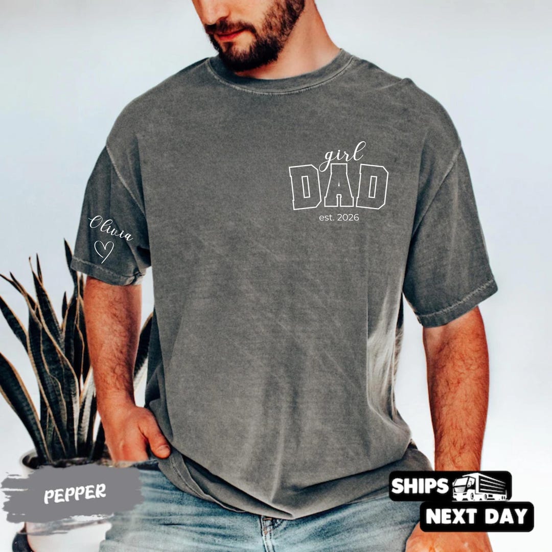 Personalized Dad Shirt With Kids Names, Custom Dad Shirt, Comfort ...