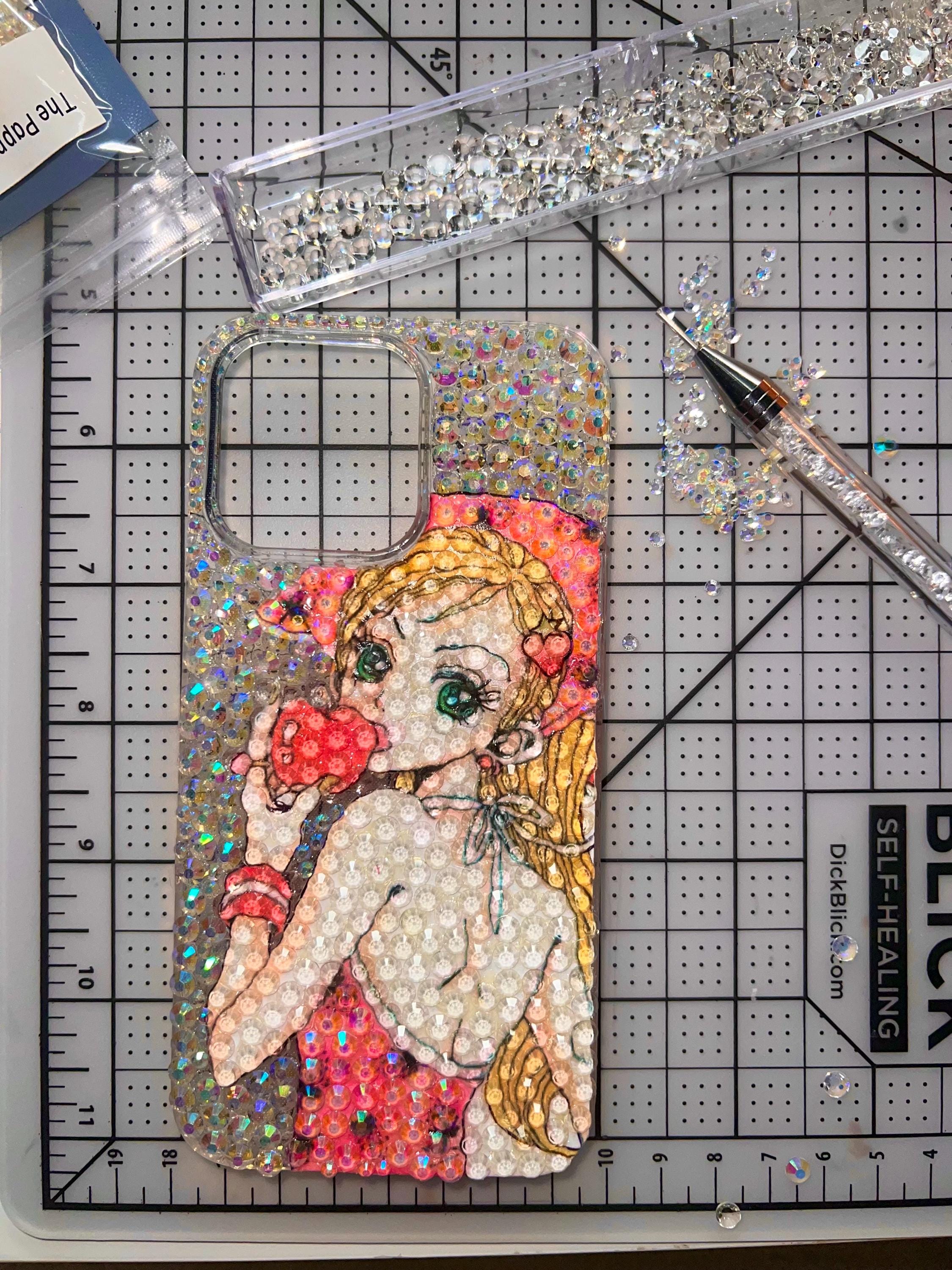 Handmade Blinged Out Jelly Rhinestones Cell Phone Case Bling Mikako ...