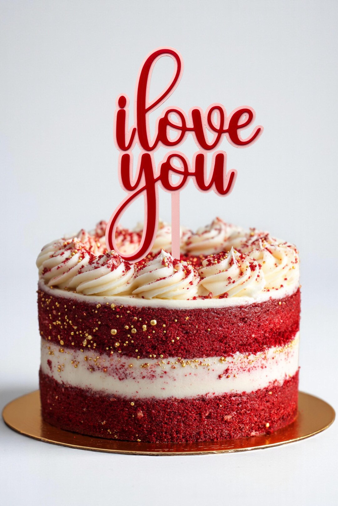 I Love You Cake Topper – Romantic Celebration Decor - Etsy Canada