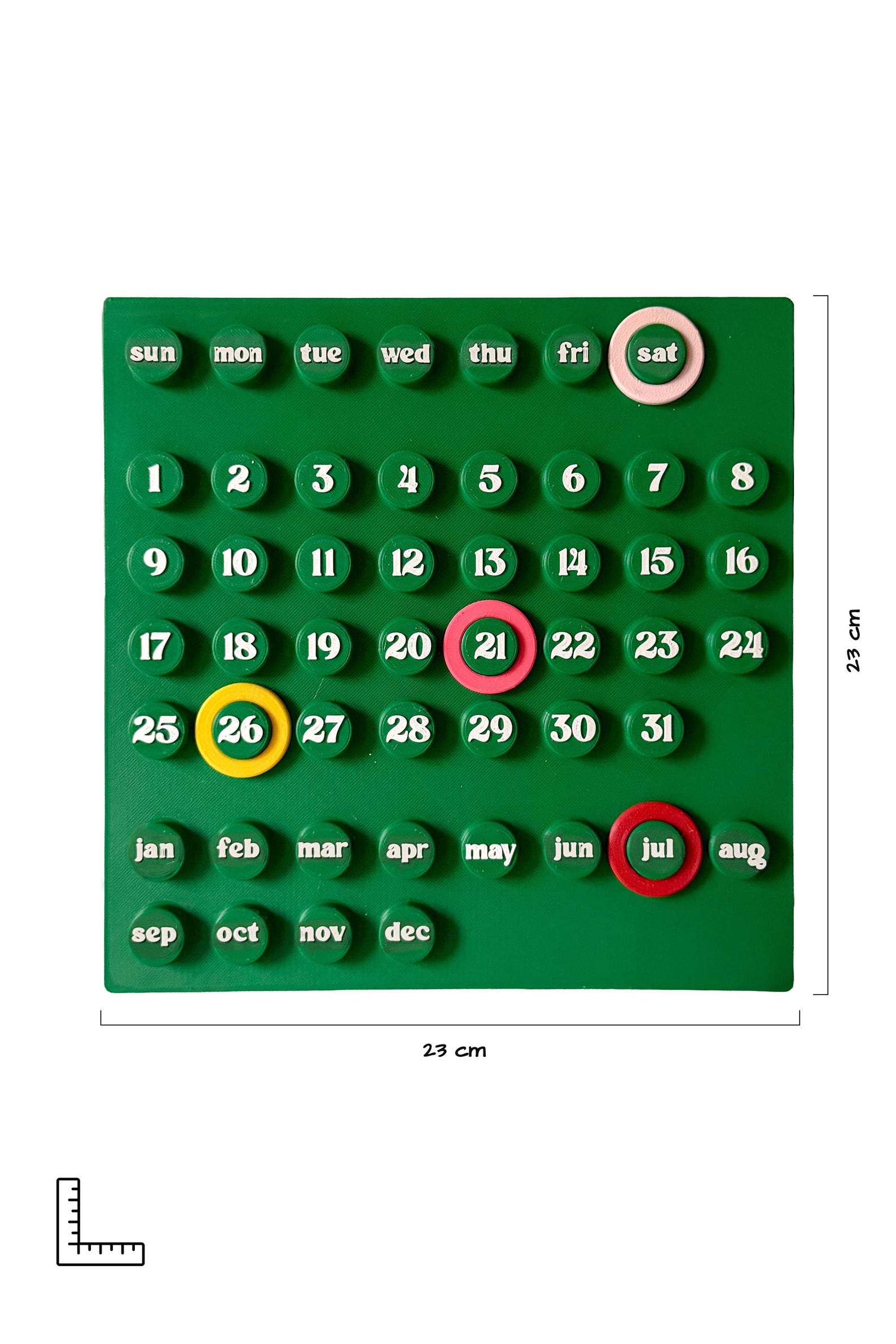 Perpetual Desk Calendar | Reusable Retro Office Decor - Etsy