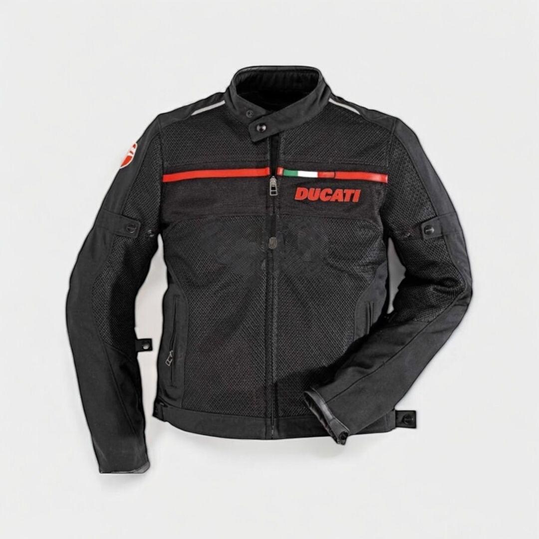 Handmade Ducati Corse Motorcycle Mesh Jacket for Men | Summer Riding ...