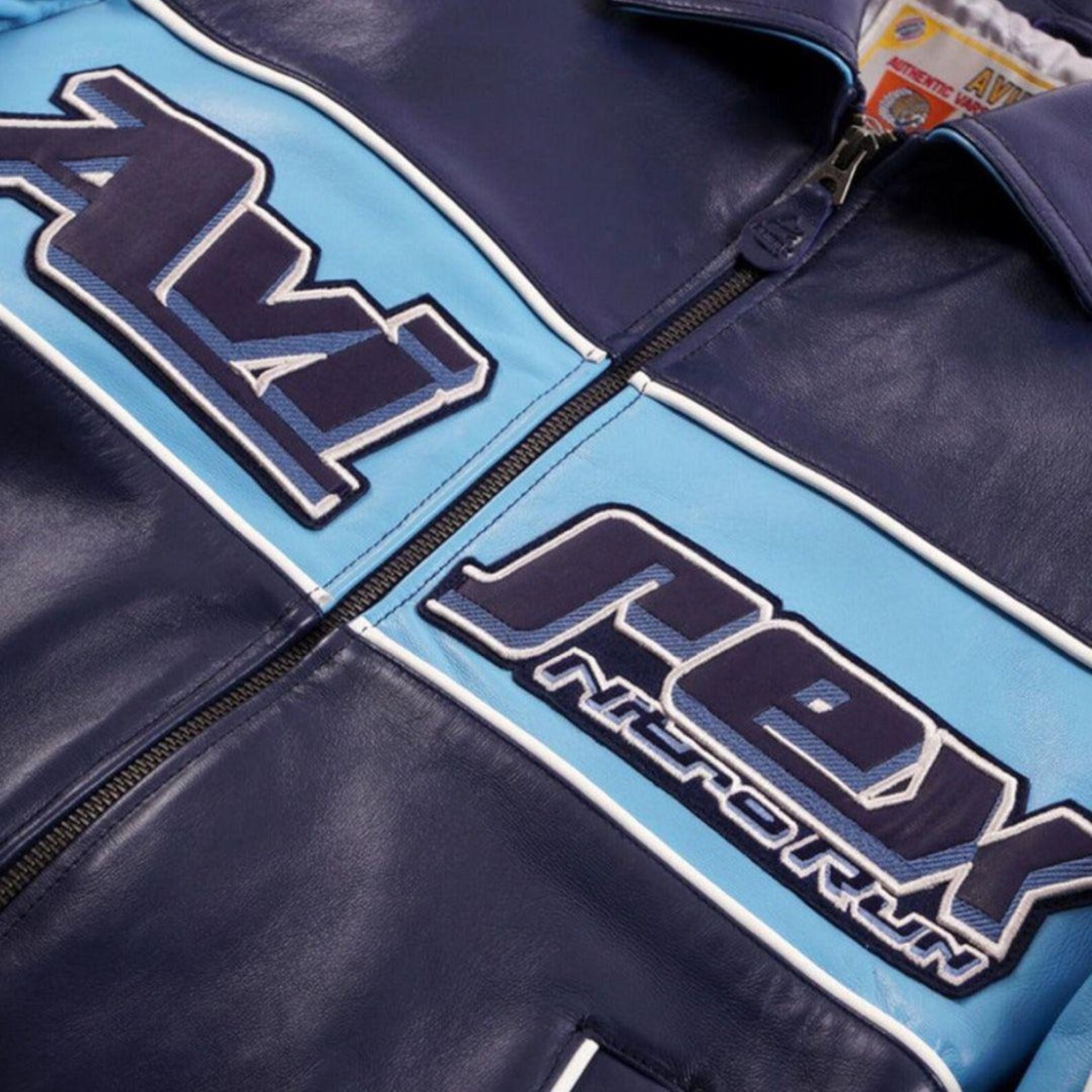 Men’s Avirex Nitro Run Biker Jacket |varsity Racing Style Motorcycle ...