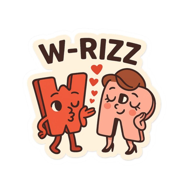 W-RIZZ Kiss-cut Sticker - Gen Z Slang Stickers - Etsy