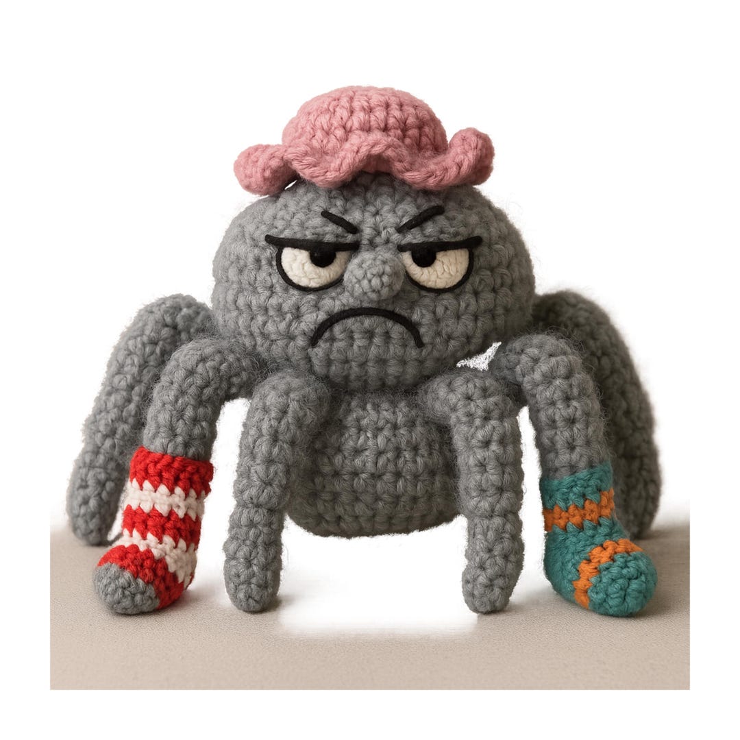 Grumpy Brain Octopus Crochet Pattern: Angry Amigurumi (PDF Download) - Etsy