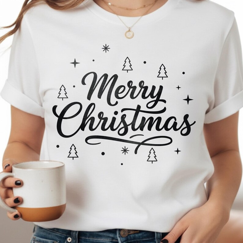 Merry Christmas Text SVG Bundle | Festive Text Designs for Shirts ...