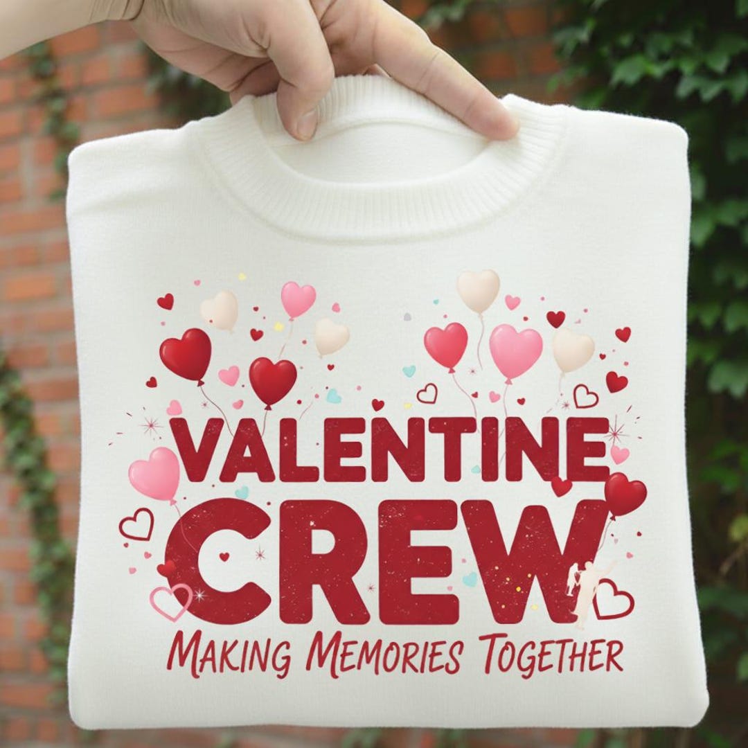 Valentines Crew 2026 PNG | Cute Crew Valentine Design | Shirts ...