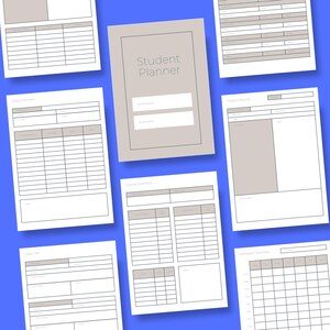 Ultimate Student Planner Printable PDF for Academic Success Assignment Tracking Time Management ...