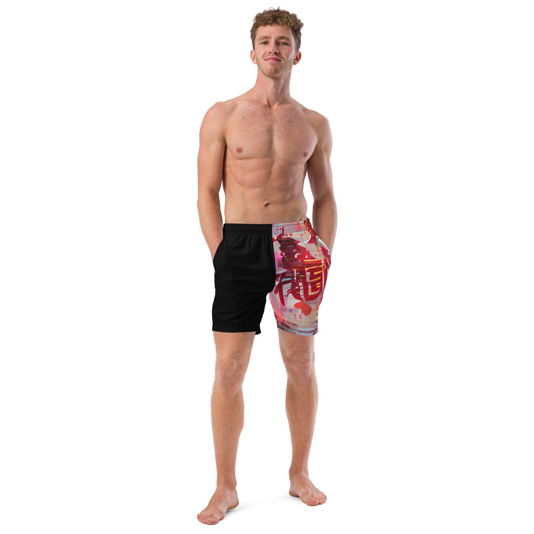 Half Black Half Báijiǔ - Mens Swim Trunks - Etsy