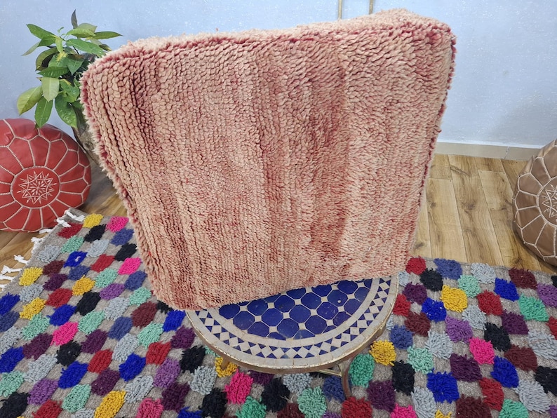 Berber Moroccan Floor Cushion - 100% Wool - Handwoven Vintage Floor ...