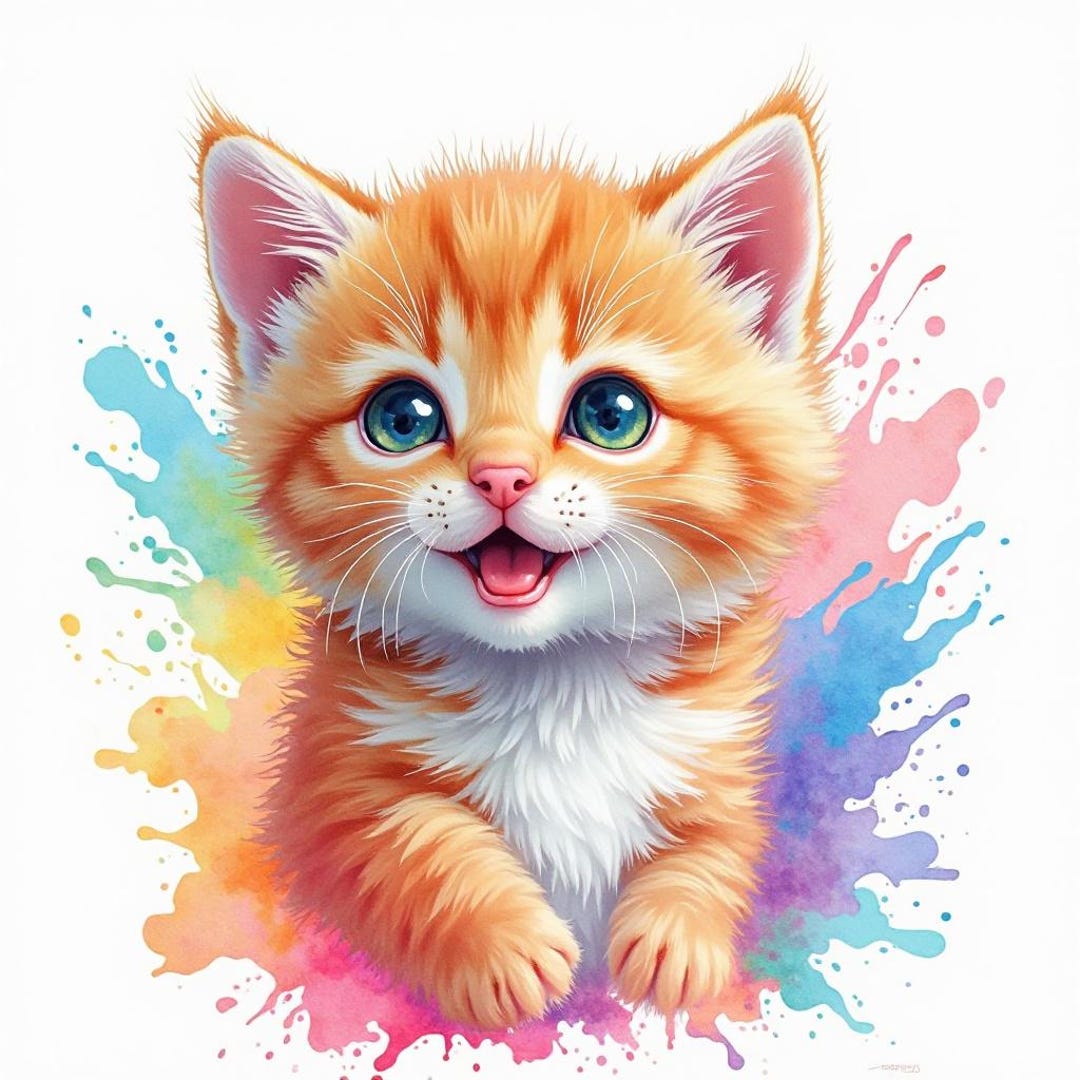 50+ Cute Cat & Kitten Clipart Bundle, Digital Download PNG, Cartoon ...