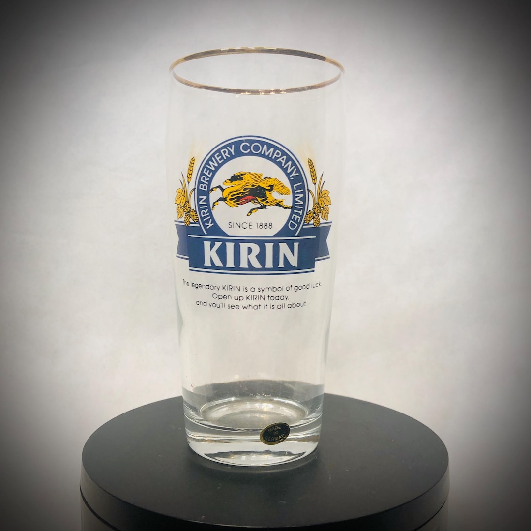Vintage Unused - Kirin Collectible Beer Glass - Gold Rim - 5.5" - Etsy
