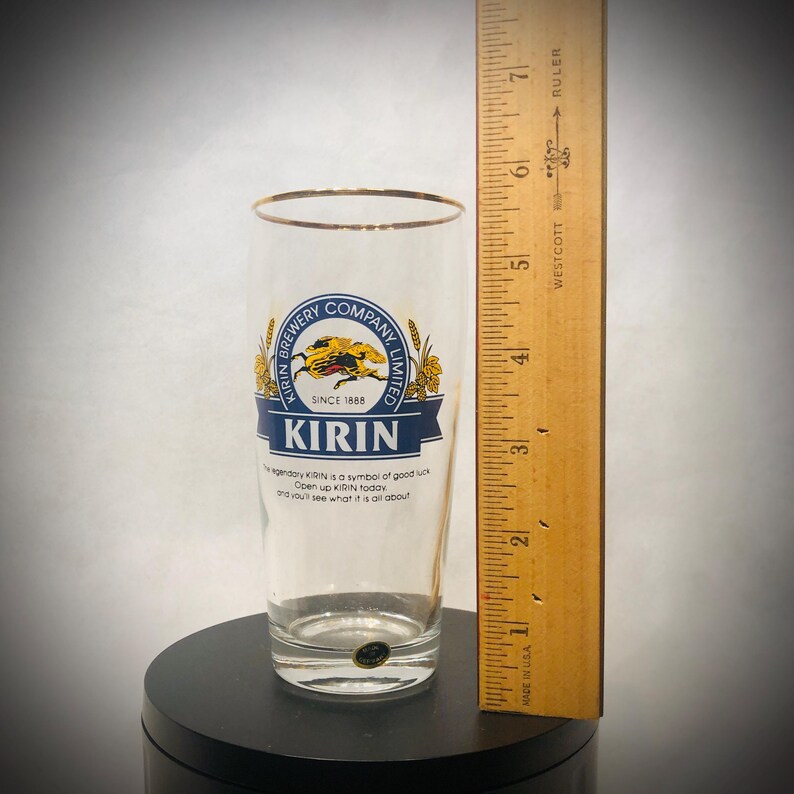 Vintage Unused - Kirin Collectible Beer Glass - Gold Rim - 5.5" - Etsy